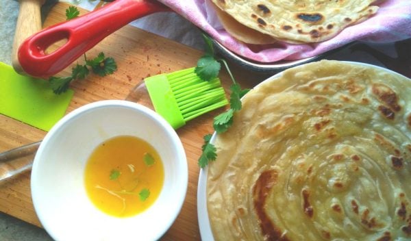 Layered Flatbread (No yeast, only 5 ingredients) ⋆ The Gardening Foodie