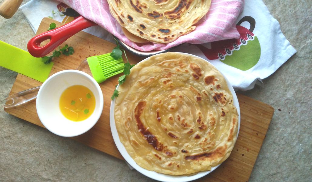 Layered Flatbread (No yeast, only 5 ingredients) ⋆ The Gardening Foodie