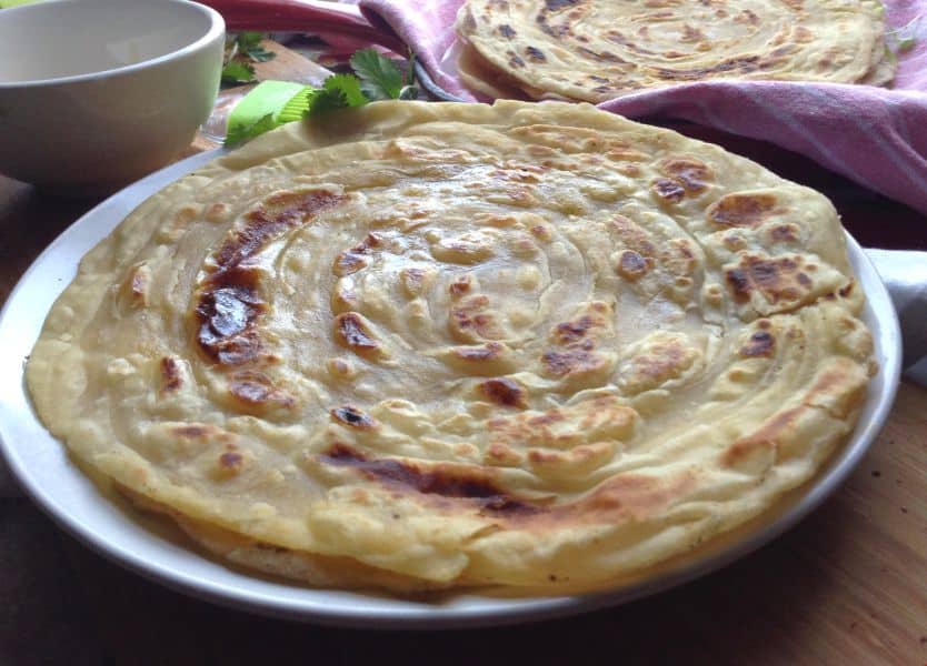 Layered Flatbread (No yeast, only 5 ingredients) ⋆ The Gardening Foodie