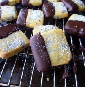 Double Chocolate Chip Shortbread ⋆ The Gardening Foodie
