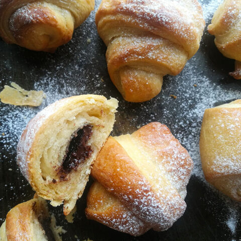 Chocolate filled Croissants ⋆ The Gardening Foodie