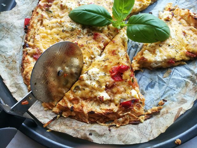 Grated Potato Crust Pizza ⋆ The Gardening Foodie