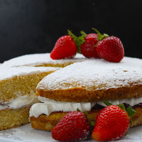 Victoria Sponge Cake (No eggs, no butter) ⋆ The Gardening Foodie
