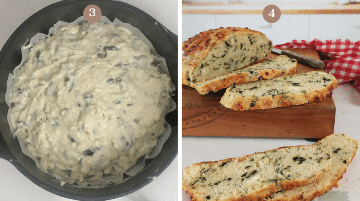 No knead Spinach and Feta Beer Bread ⋆ The Gardening Foodie