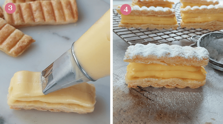 Easy Vanilla Custard Slice (without eggs) ⋆ The Gardening Foodie
