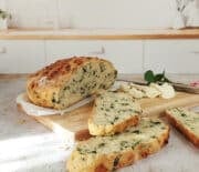 No knead Spinach and Feta Beer Bread ⋆ The Gardening Foodie