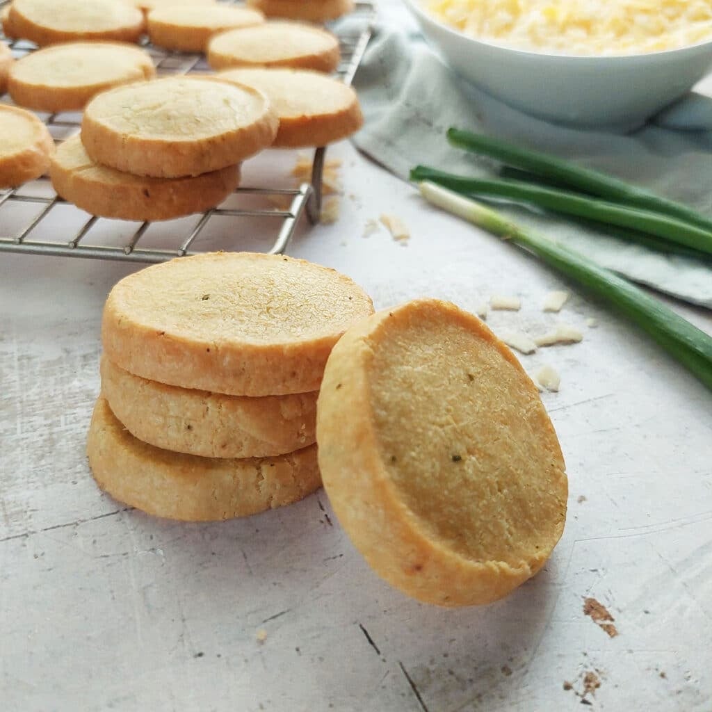 3 ingredient Cheddar Cheese Cookies - no sugar, no egg